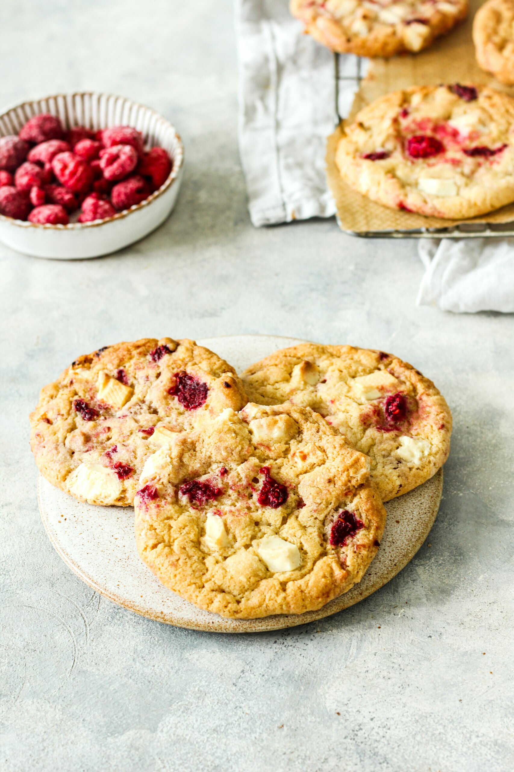 White Chocolate and Raspberry Cookies – What Luce Eats